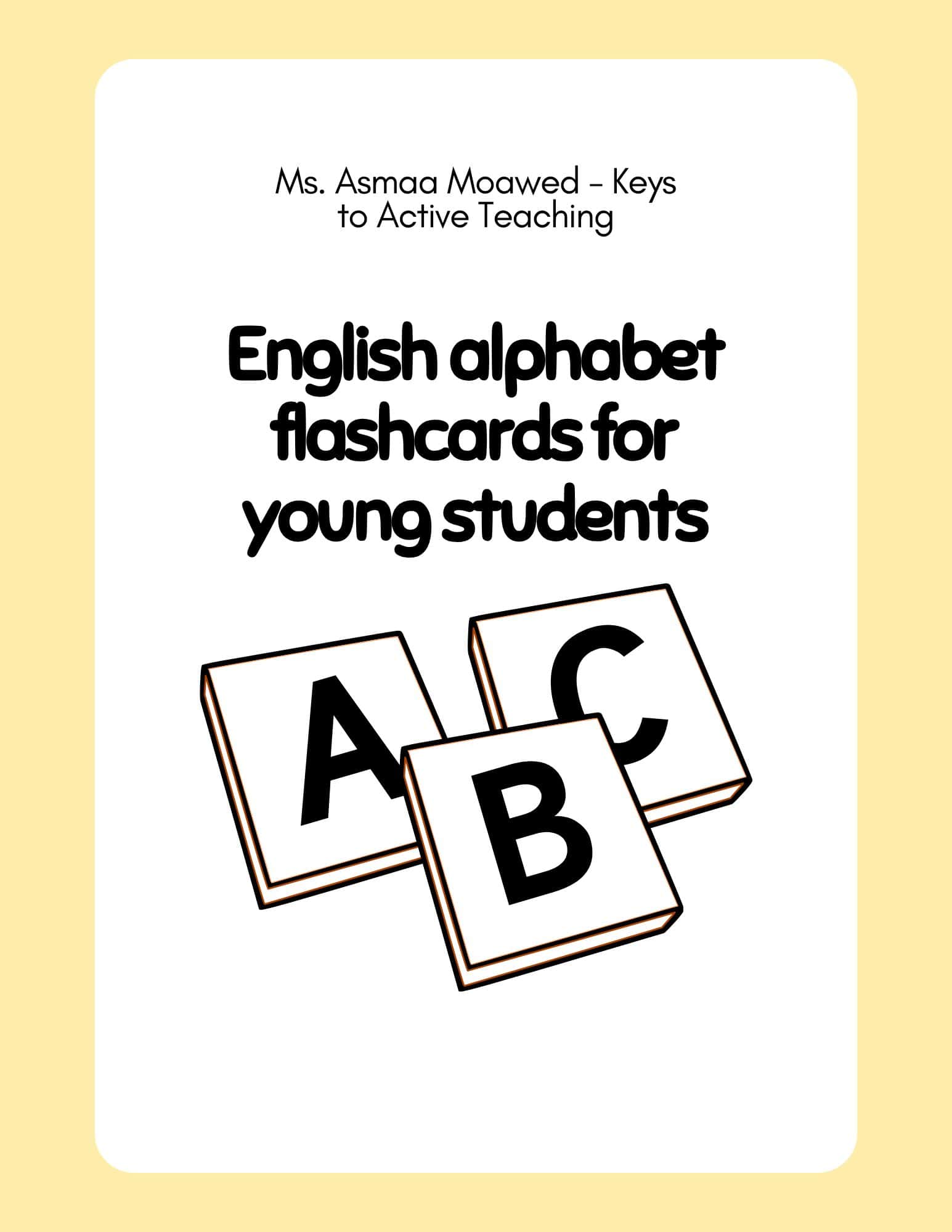 English alphabet flashcards for young students - Komersyo